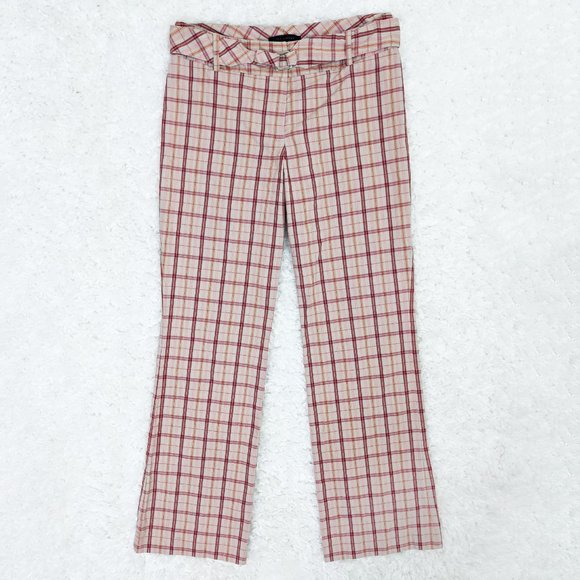 The Limited | Pants & Jumpsuits | The Limited Plaid Boot Cut Pants Red ...